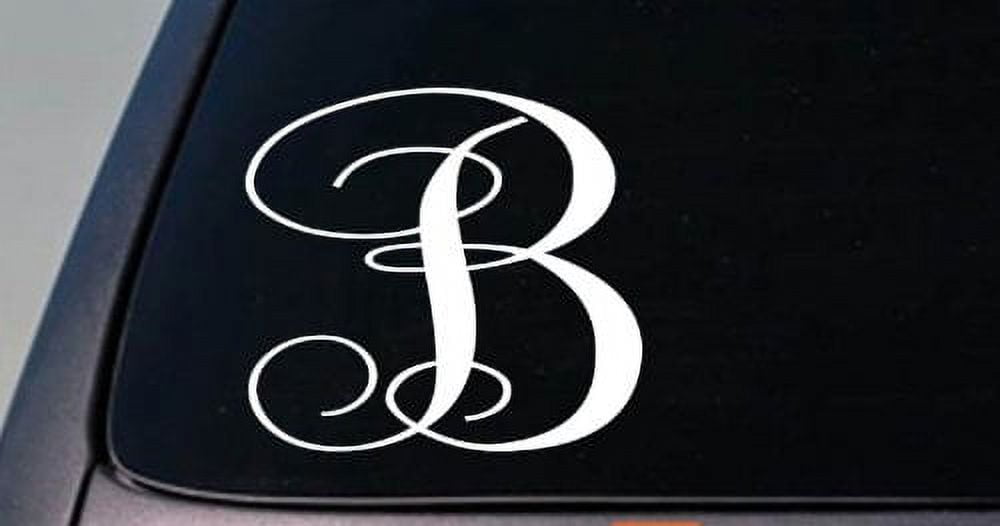 LETTER B 6" monogram sticker decal truck car window teach craft ...