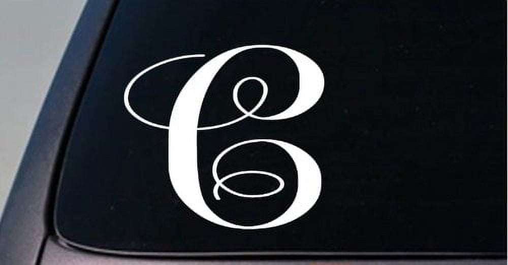 LETTER C 6" monogram sticker decal truck car window teach craft ...