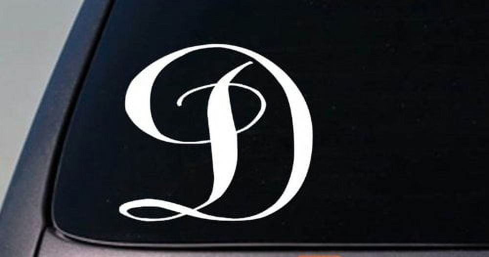 LETTER D 6" monogram sticker decal truck car window teach craft ...