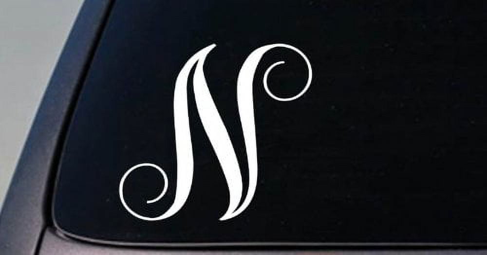 LETTER N 6" monogram sticker decal truck car window teach craft ...