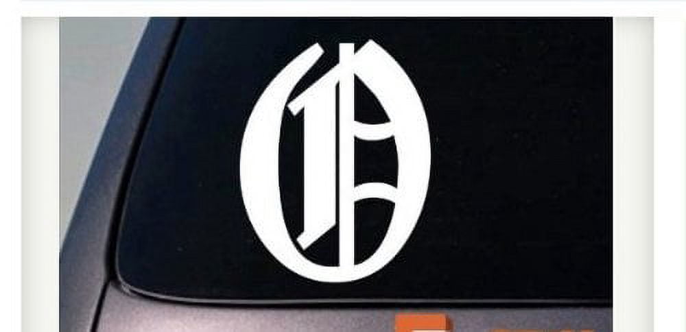 LETTER O 6" STICKER DECAL OLD ENGLISH TRUCK CAR WINDOW TEACH GIRL CRAFT ...