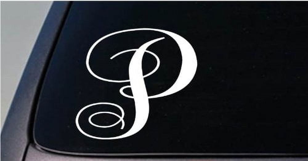 LETTER P 6" monogram sticker decal truck car window teach craft ...