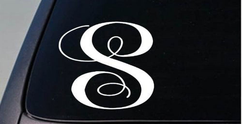 LETTER S 6" monogram sticker decal truck car window teach craft ...