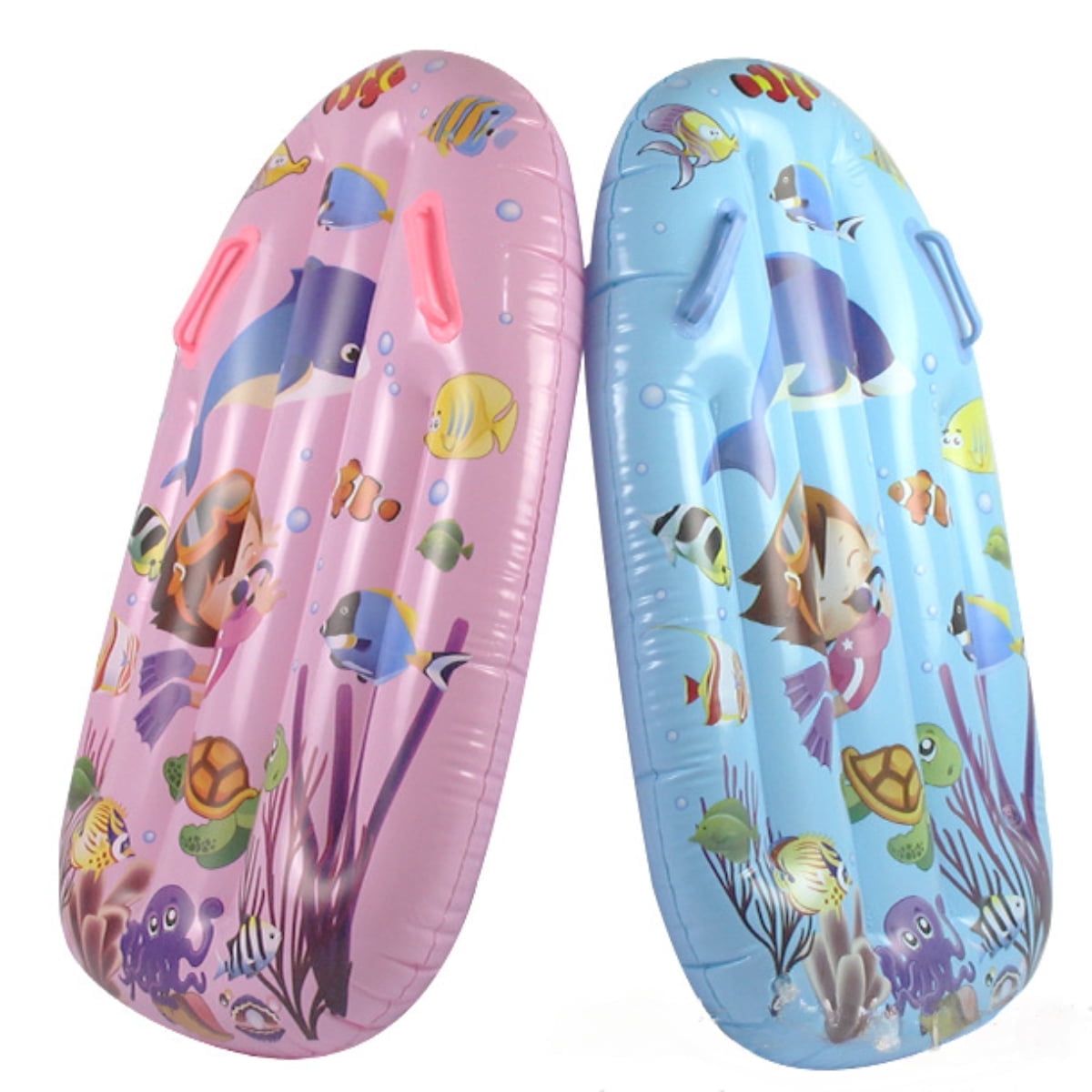 LEUCHTAMOR 2pcs Inflatable Surf Body Board with Handles, Boogie Board ...