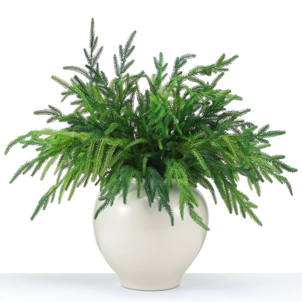 LEUCHTAMOR 6pcs Christmas Norfolk Pine Branches,Norfolk Pine Wreaths ...