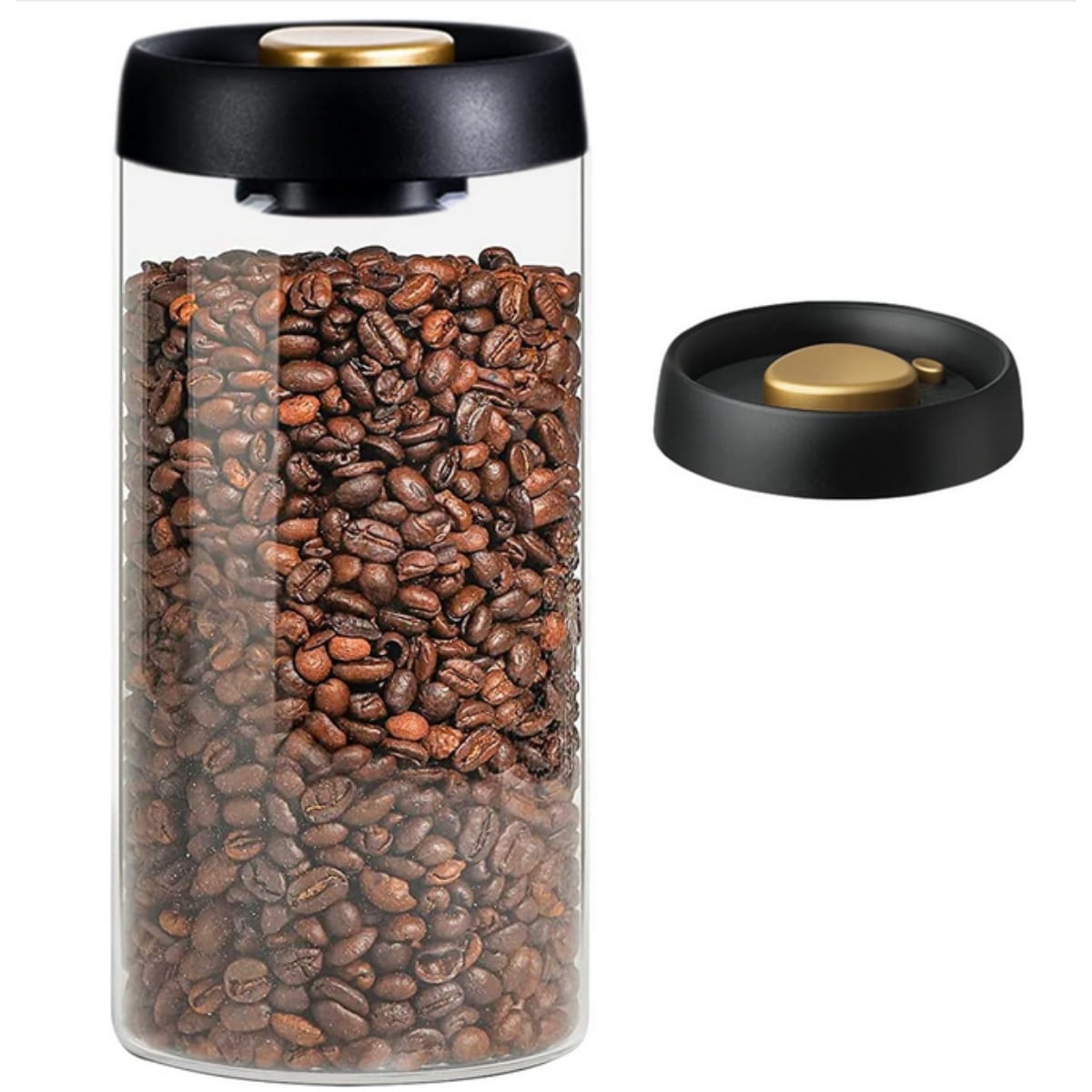 LEUCHTAMOR Borosilicate Glass Kitchen Storage Jars,Coffee Canisters ...