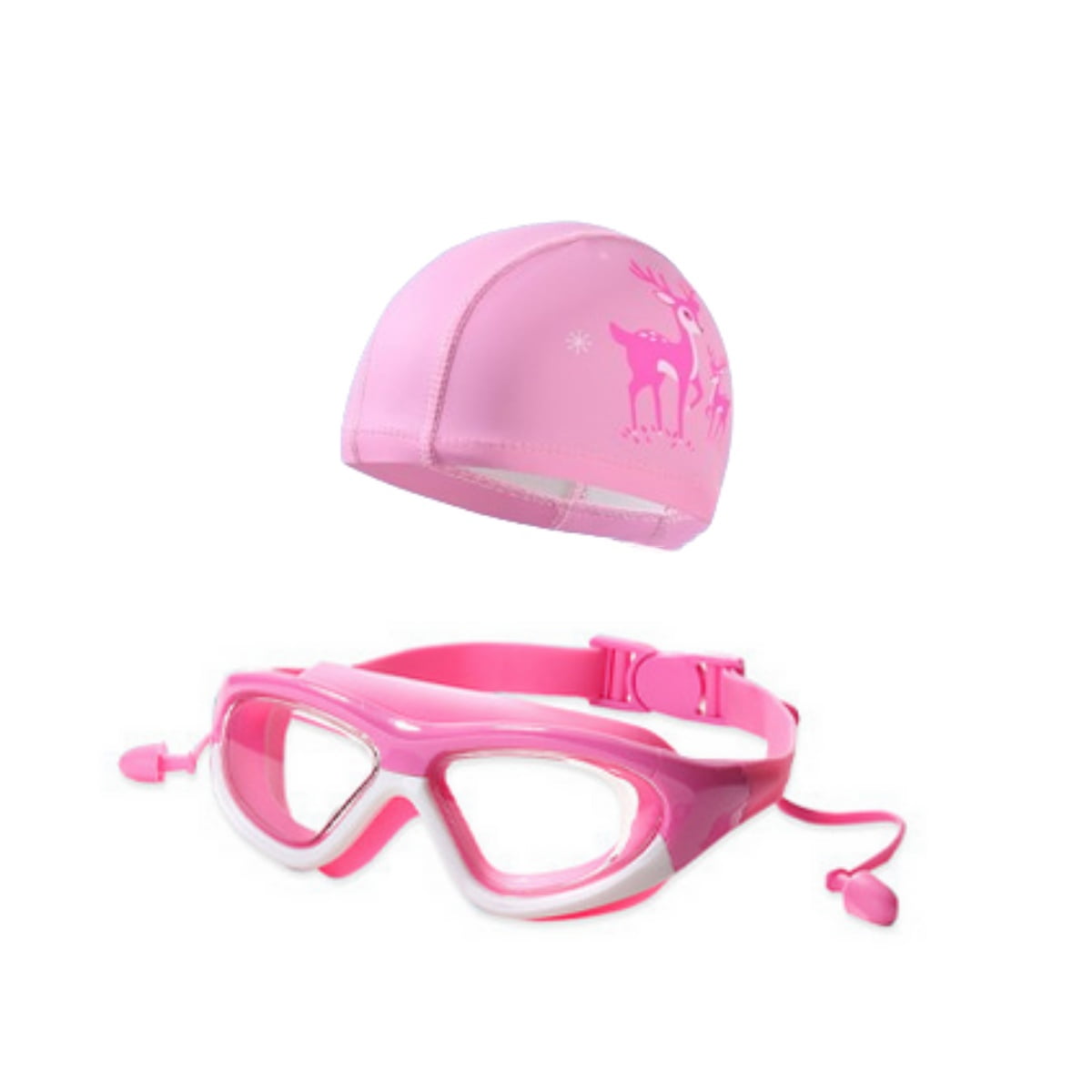 LEUCHTAMOR Kids Swim Goggles for Age 3-12 Boys Girls,2 Pack Kids Cap ...