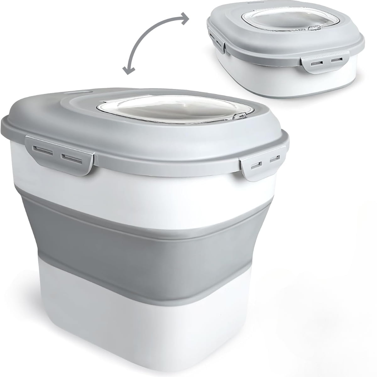 LEUCHTAMOR Rice Food Storage Container, 30 lbs Collapsible Food Storage ...