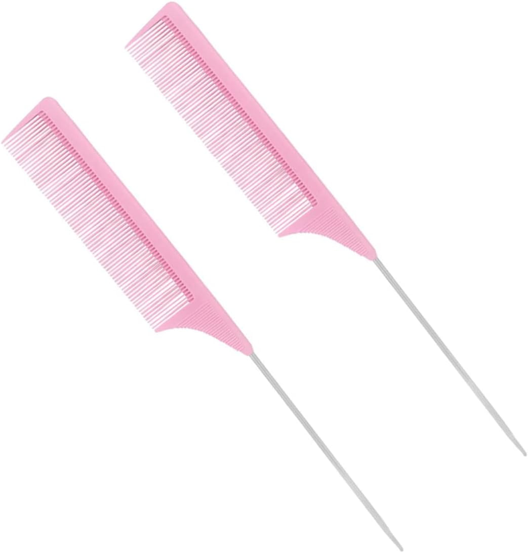 Stainless Steel Tail Comb Hair Brush Set, Hair Teasing Comb Rat Tooth ...