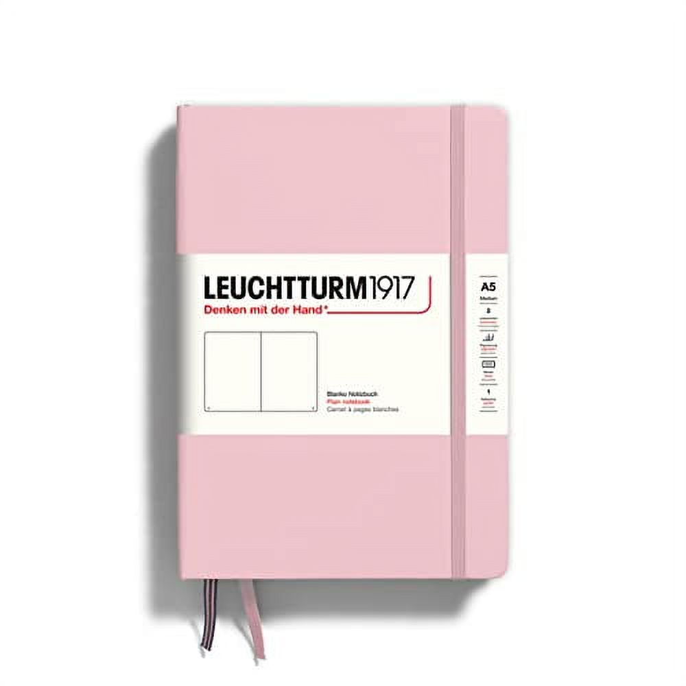 LEUCHTTURM1917 - Medium A5 Plain Hardcover Notebook (Powder) - 251 ...