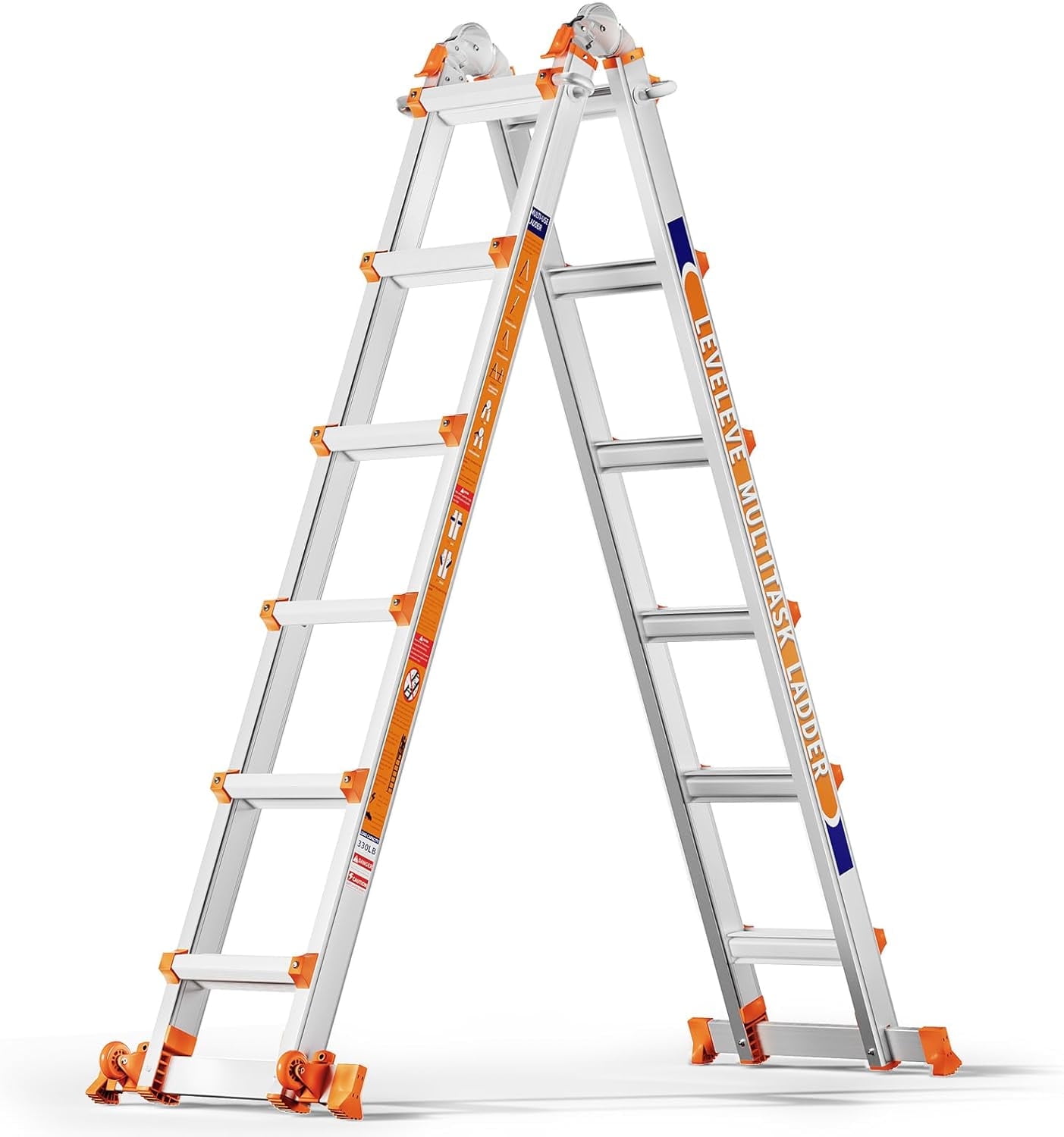 LEVELEVE 22FT Multi Position Ladder,A Frame 5 Step Ladder with ...