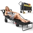 LEVELEVE Heavy Duty Folding Wagon - 2-in-1 Collapsible Cart, 650lb ...