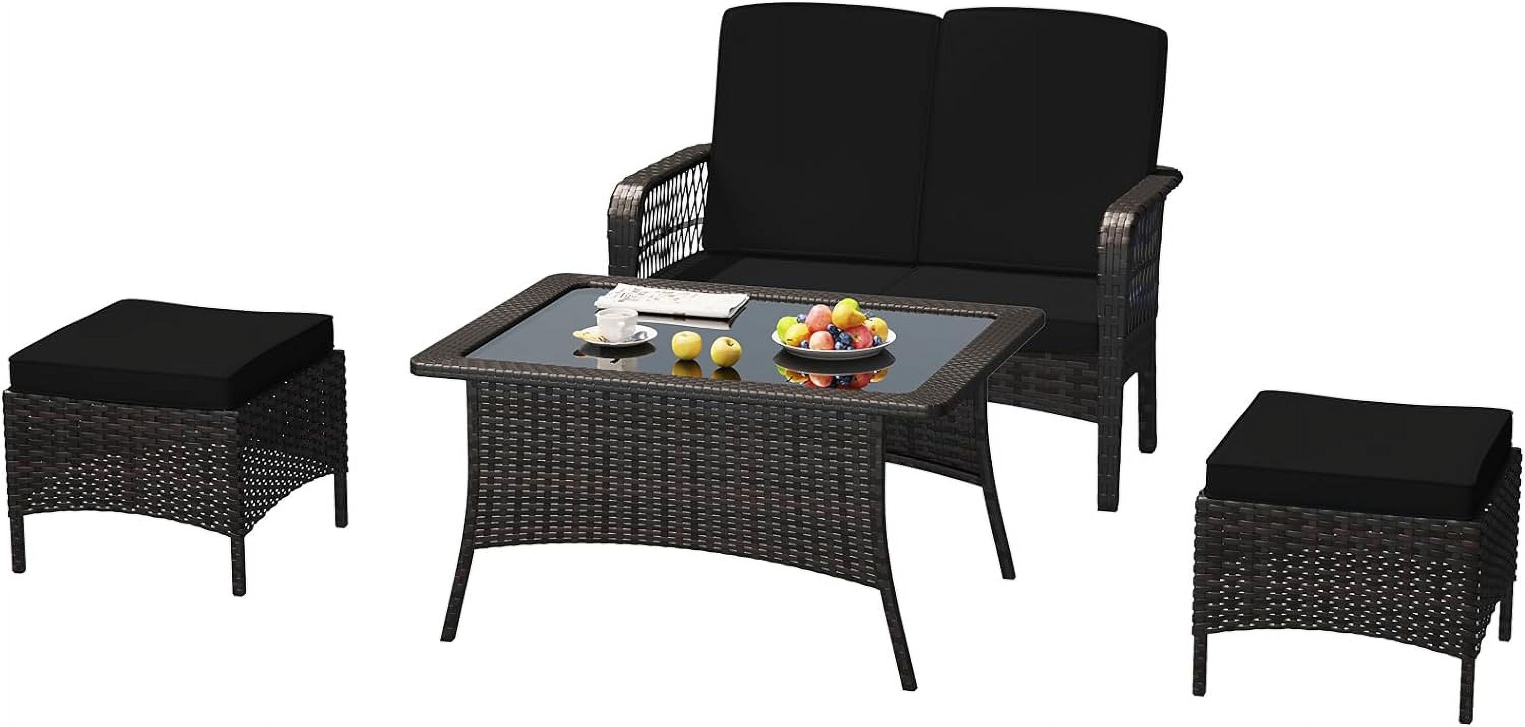 LEVELEVE Patio Furniture Set Outdoor Rattan Chair Wicker Sofa Garden ...