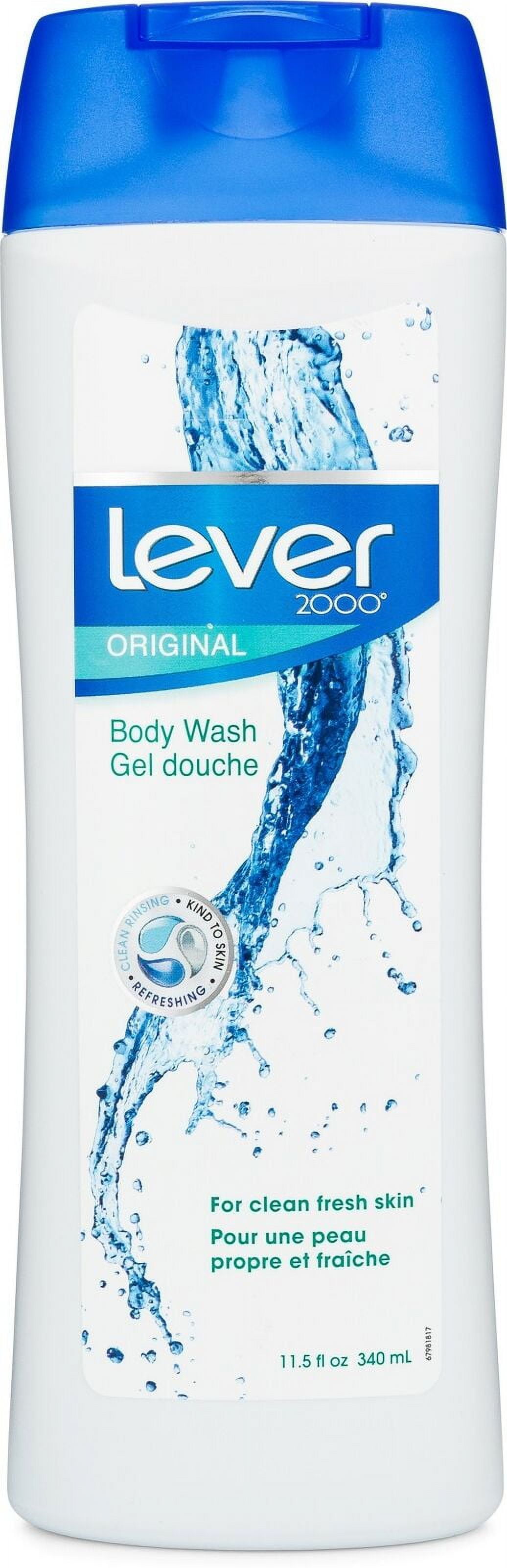 Lever 2000 Body Wash Original, 11.5 fl oz Pack of 4, Fresh Skin, Rich ...
