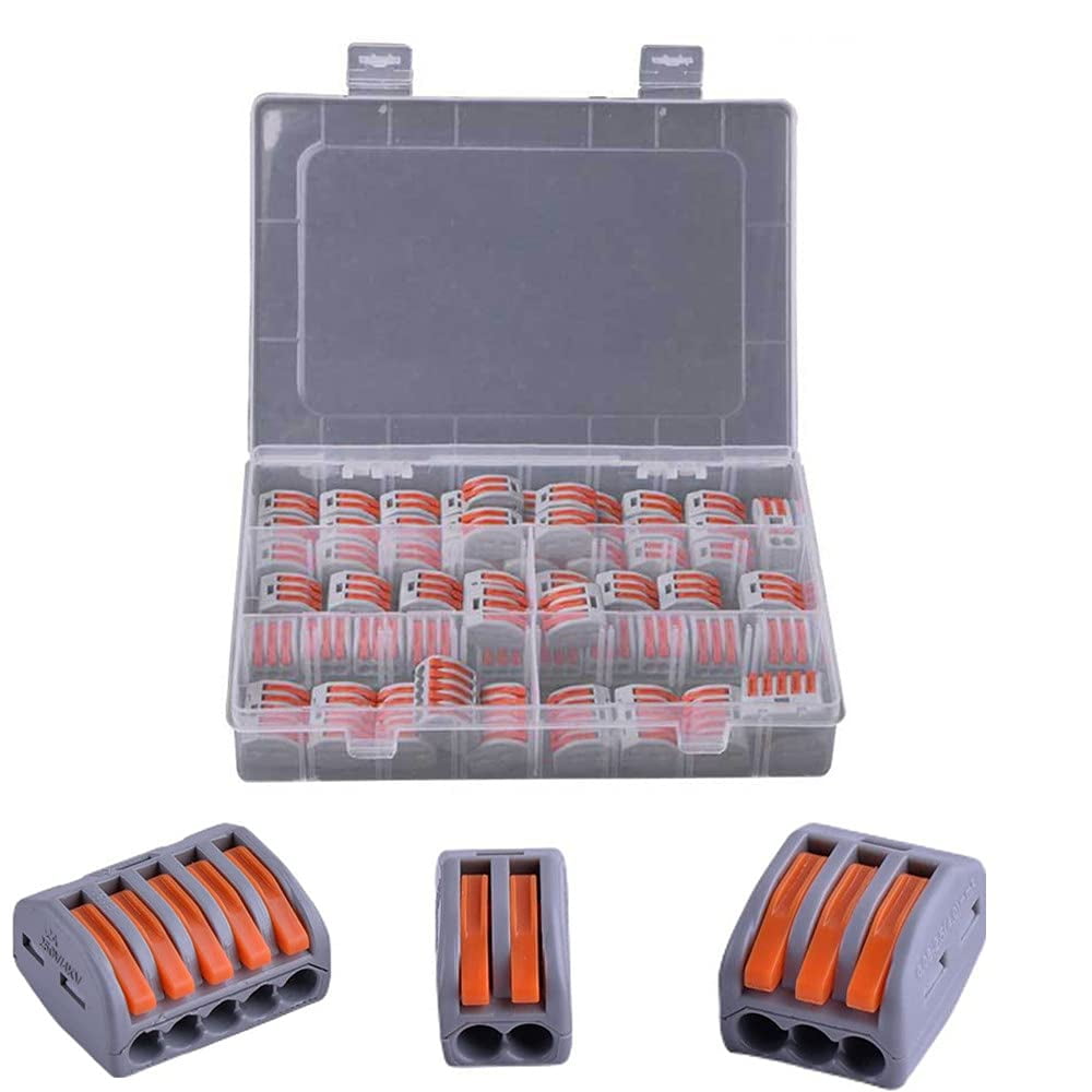 LEVGLAKE 60 PCS Lever Nut Wire Connectors Electrical Connector ...