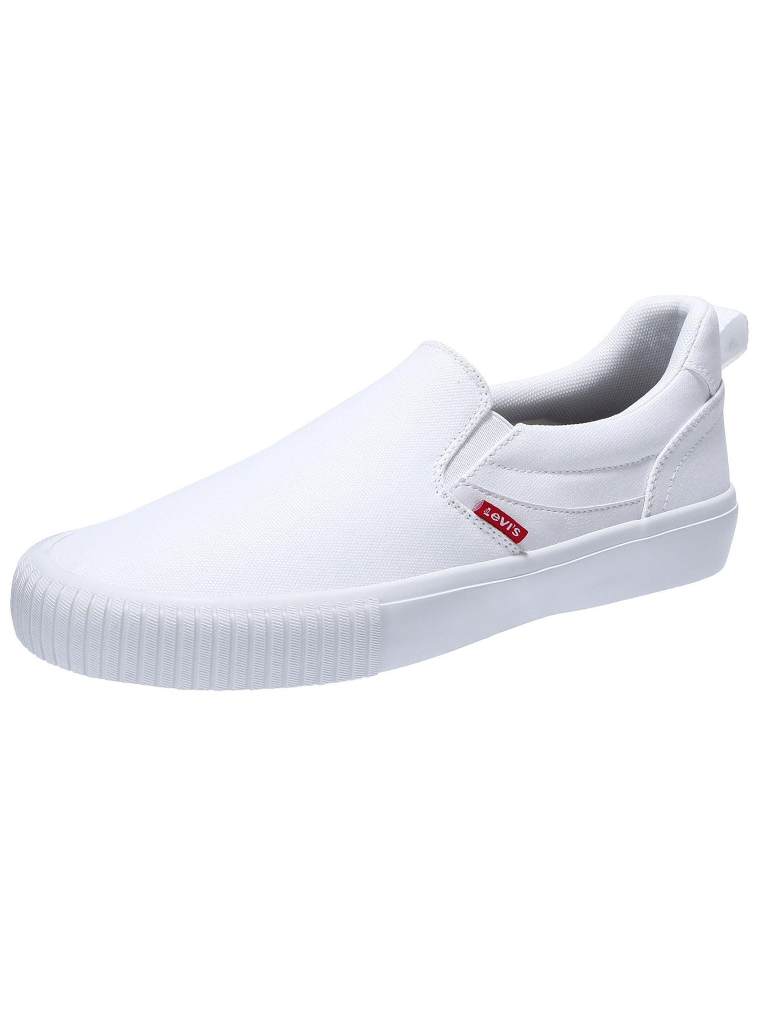 LEVI'S Mens White Heel Pull-Tab Cushioned Heel Goring Padded Lance ...