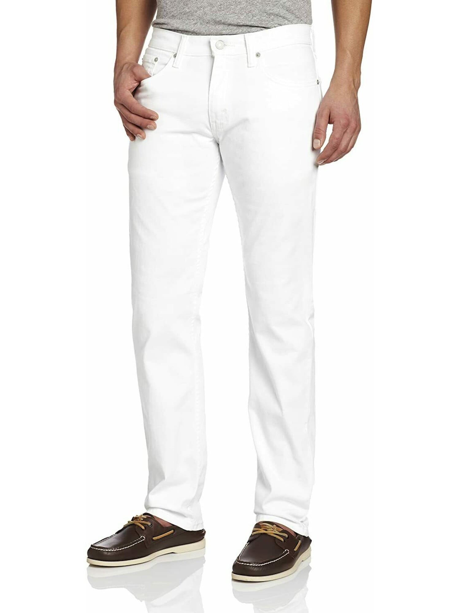LEVI'S Mens White Straight Leg Slim Fit Jeans 32W/ 32L - Walmart.com