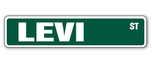 LEVI Street Sign Childrens Name Room Sign | Indoor/Outdoor | 36" Wide ...