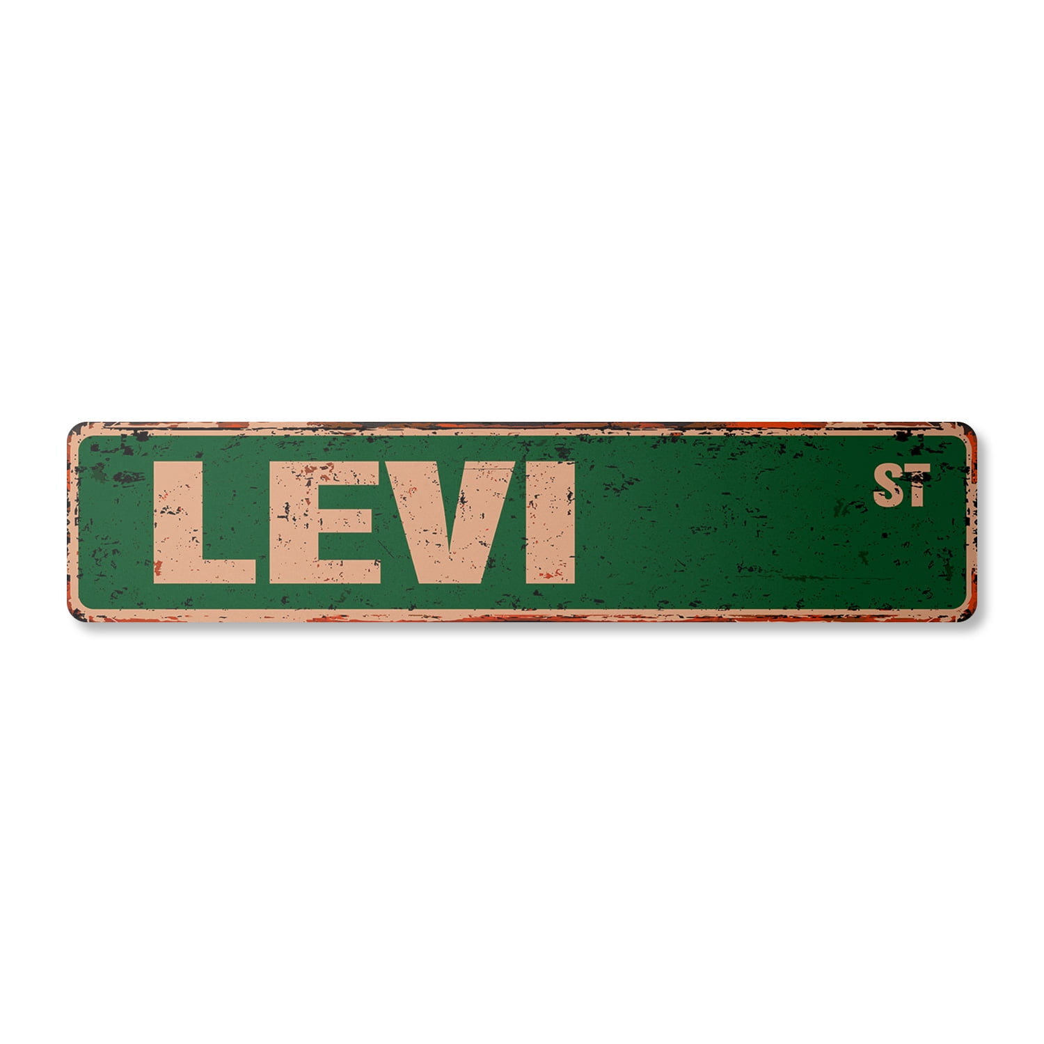 LEVI Vintage Plastic Street Sign Childrens Name Room Sign | Indoor ...