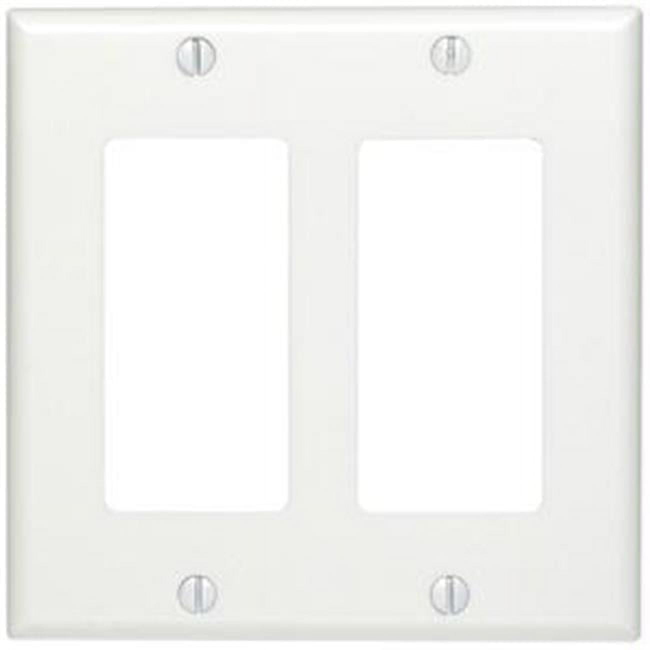 LEVITON Residential-Grade Decora Wall Plates 2-gang white - - Walmart.com