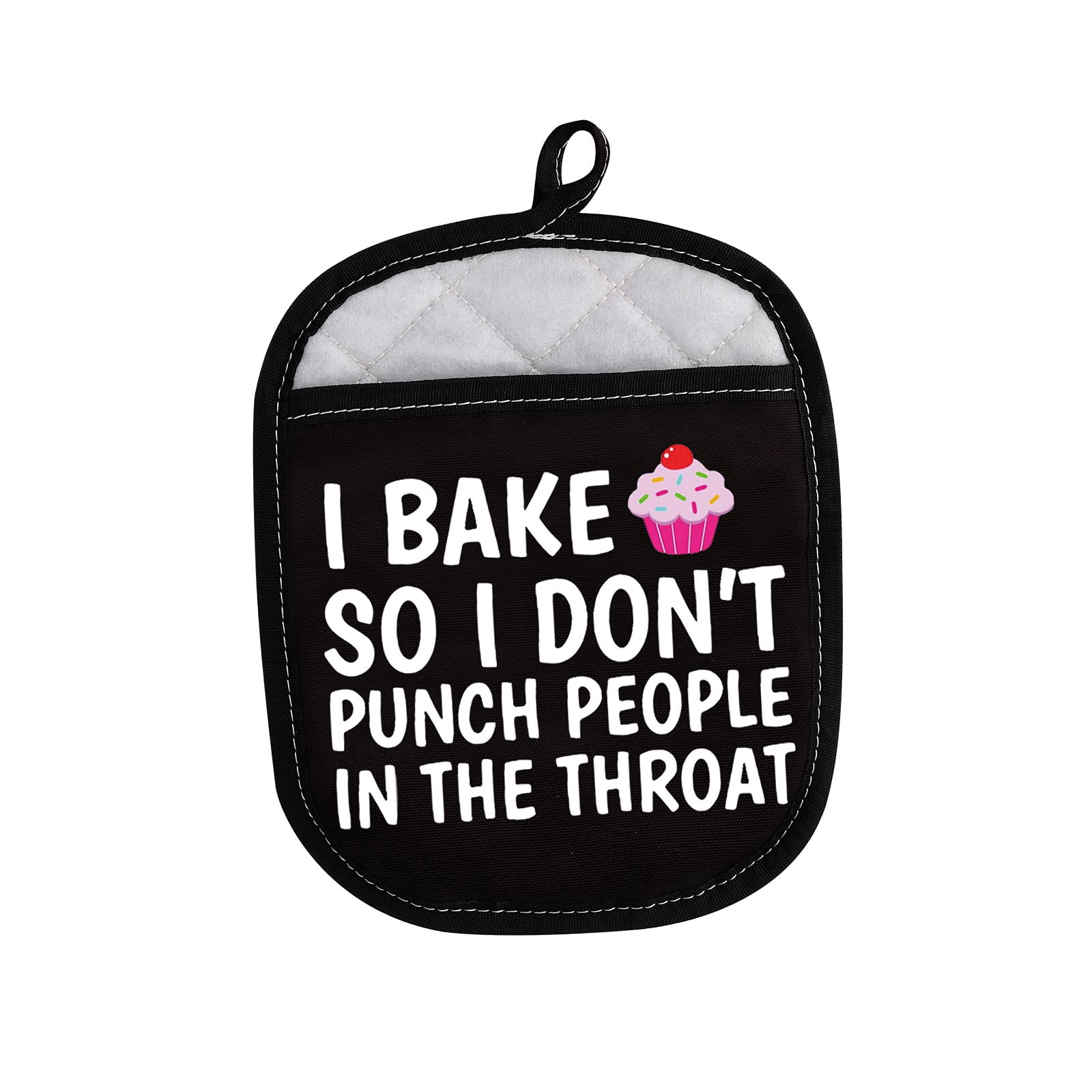 LEVLO Funny Baker Gifts I Bake So I Don't Punch People in The Throat ...