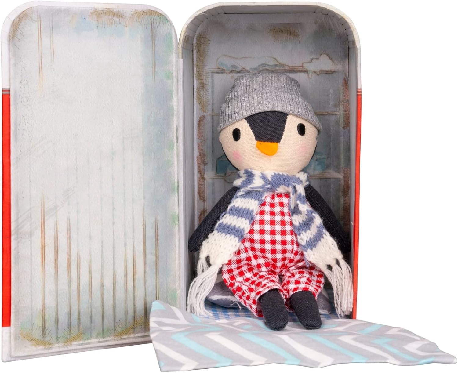 LEVLOVS Penguin Stuffed Animal｜Linen Penguin Toy｜Penguin Family｜Cotton ...