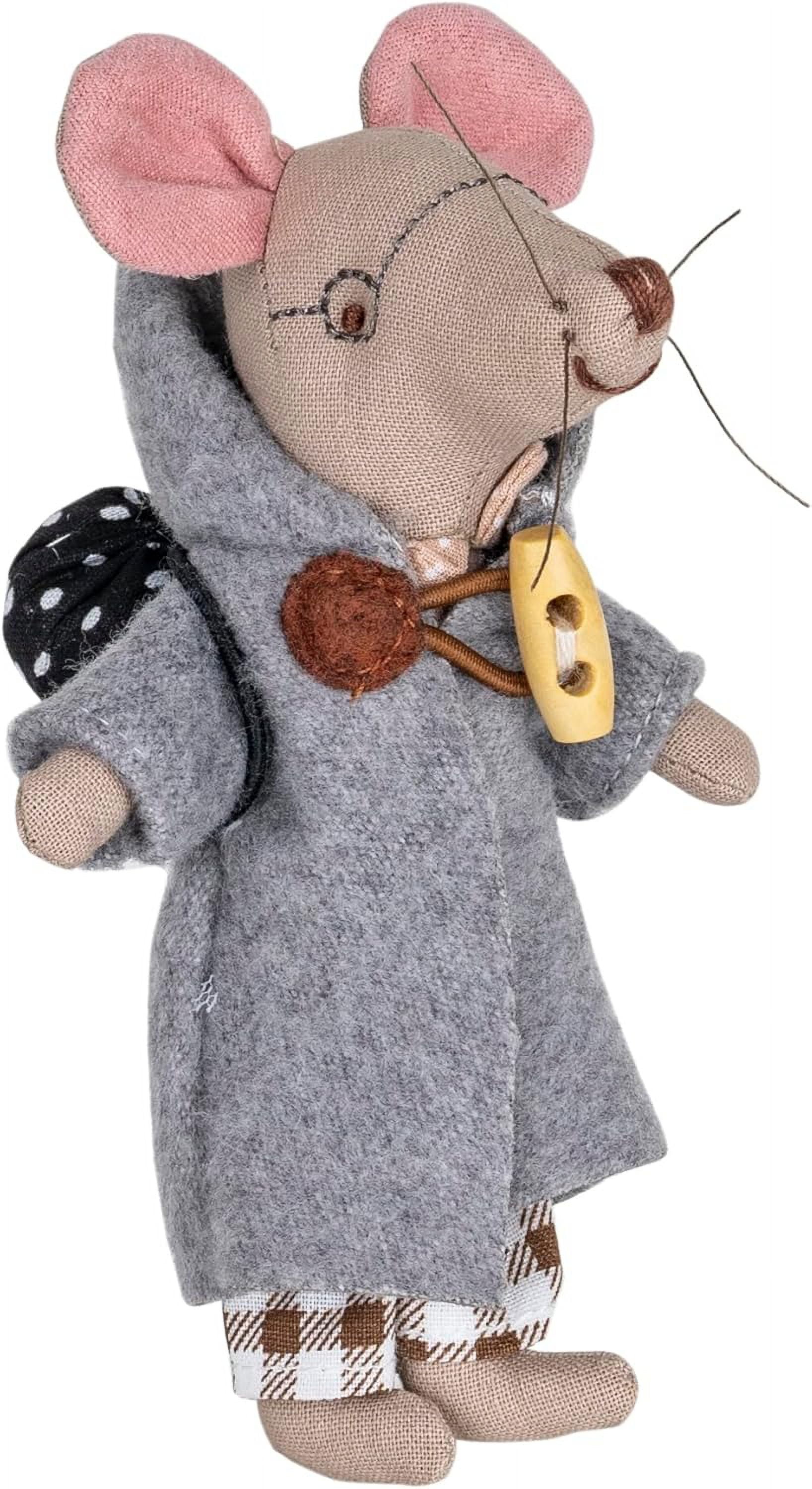 LEVLOVS Travel Mouse Stuffed Animal｜Linen Mouse Toy｜Mouse Family｜Cotton ...