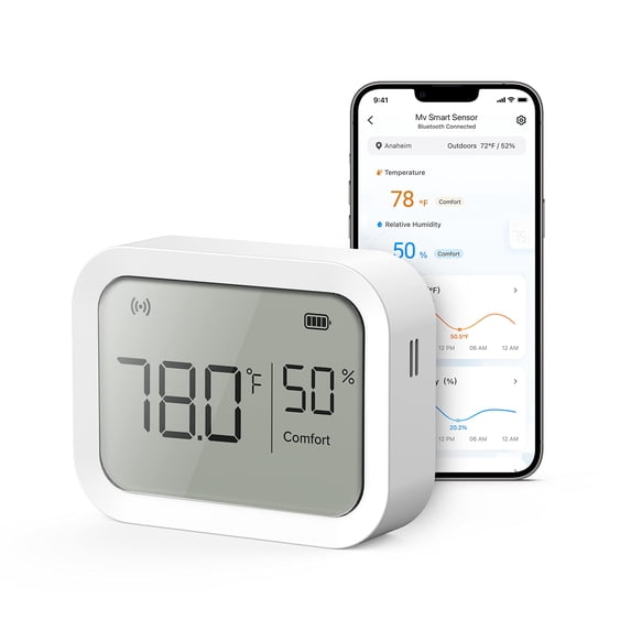 LEVOIT Smart Temperature Humidity Sensor, Hygrometer Indoor Humidity ...