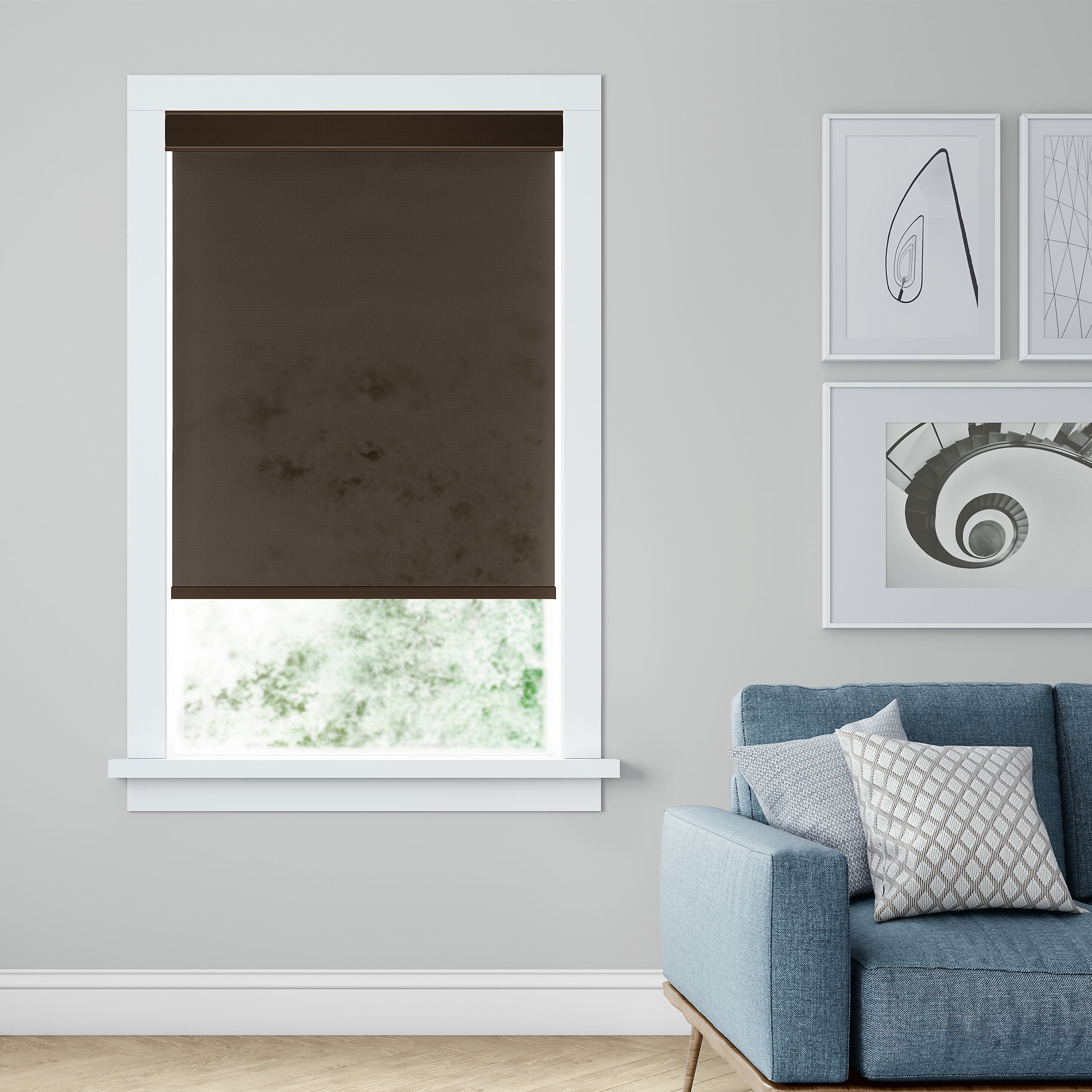 LEVOLOR Custom Horizons 10 Collection, Cordless Solar Shade, Brown, 51 ...