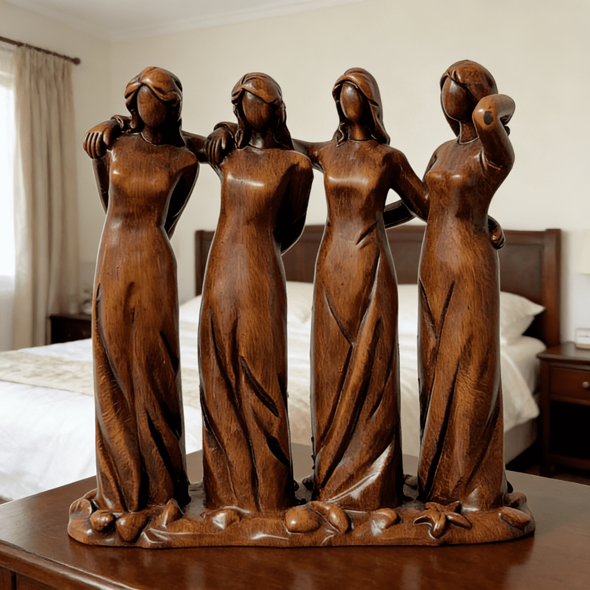 LEWEEN 4 Sisters Friendship Resin Figurines Statue, Friend Birthday For ...