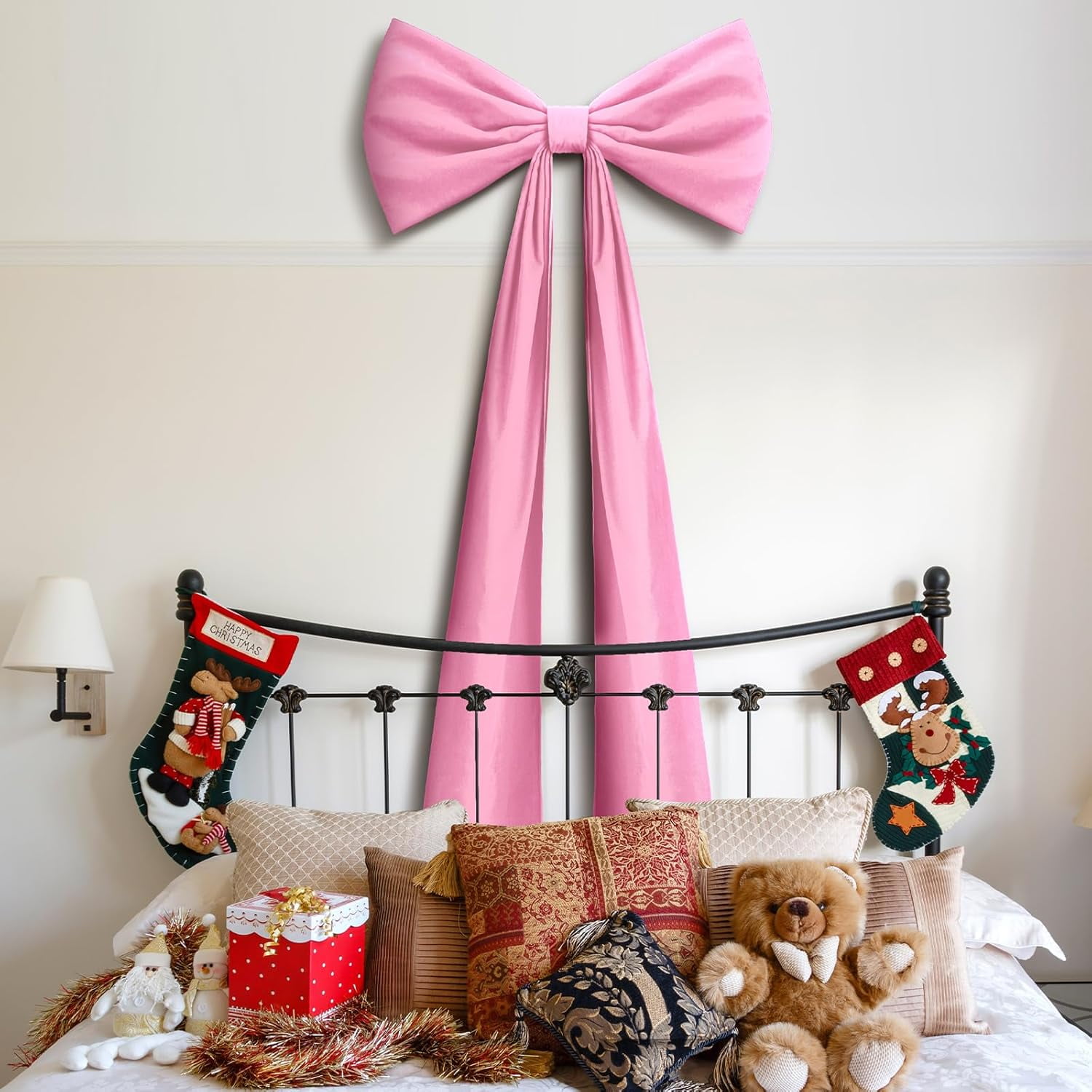 LEWEEN 70 Inches Christmas Extra Large Velvet Bows Christmas Tree ...