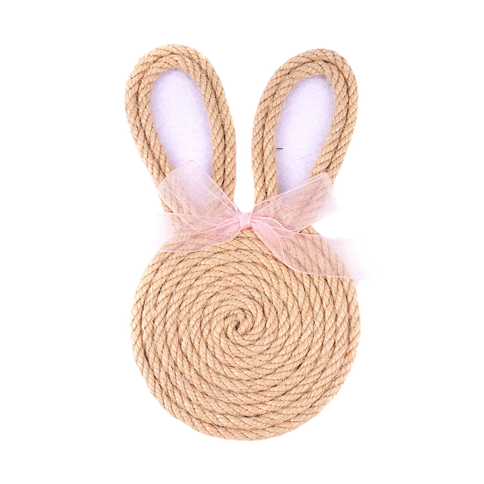 LEWEEN Easter Bunny Rope Craft Heat Insulation Mat, Cotton Yarn Drink ...