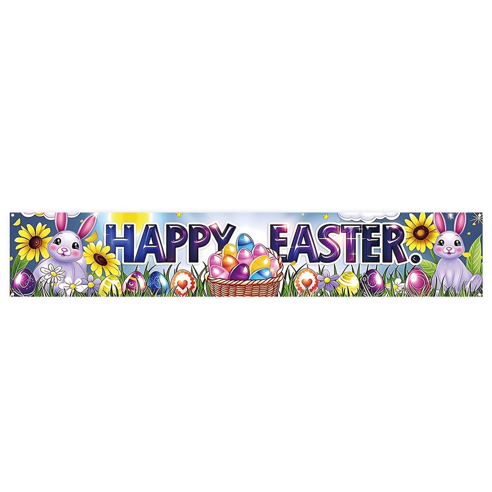 LEWEEN Easter Flag Banner Background Cloth, Festive Atmosphere Porch ...