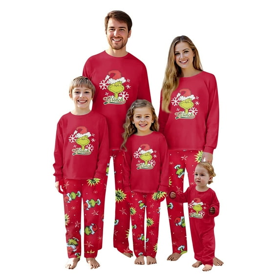 LEWEEN Family Christmas Pajamas Matching Sets, High-quality Long ...
