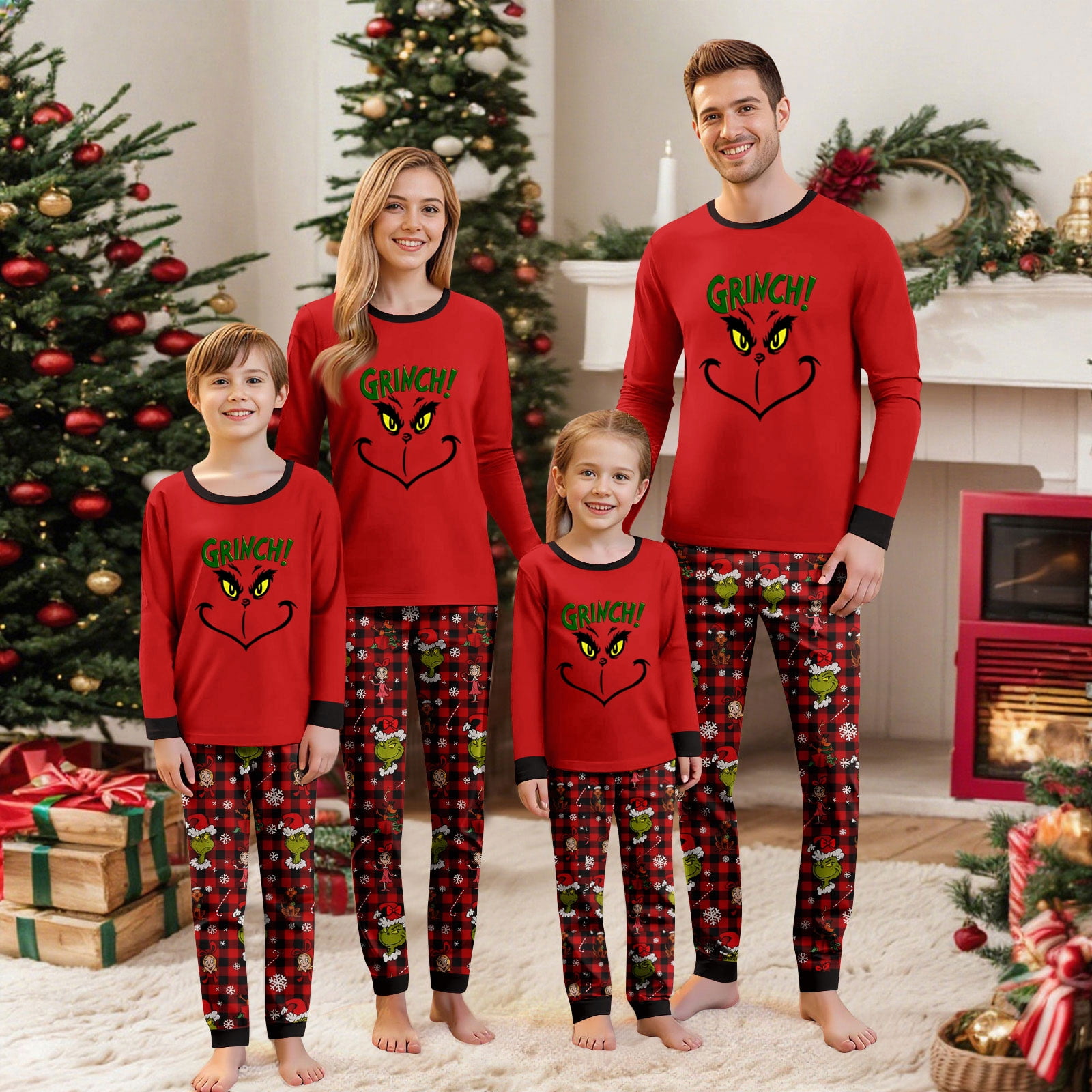 LEWEEN Family Christmas Pajamas Matching Sets, High-quality Monster ...