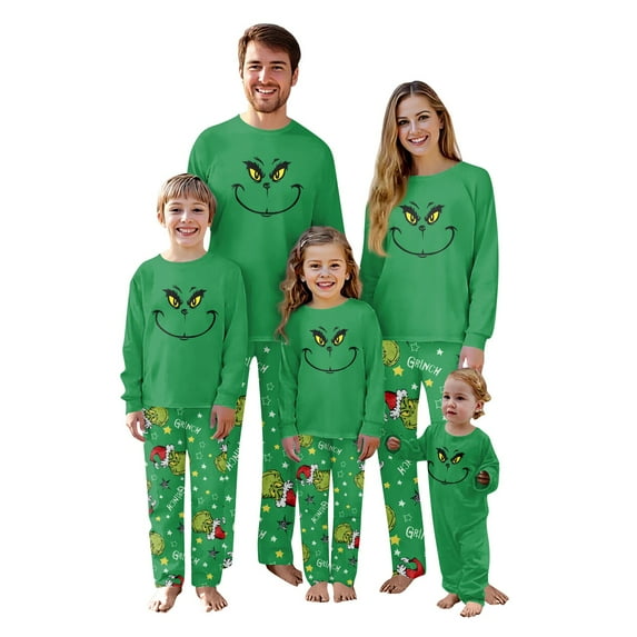 LEWEEN Family Christmas Pajamas Matching Sets, Stylish Long-Sleeved ...