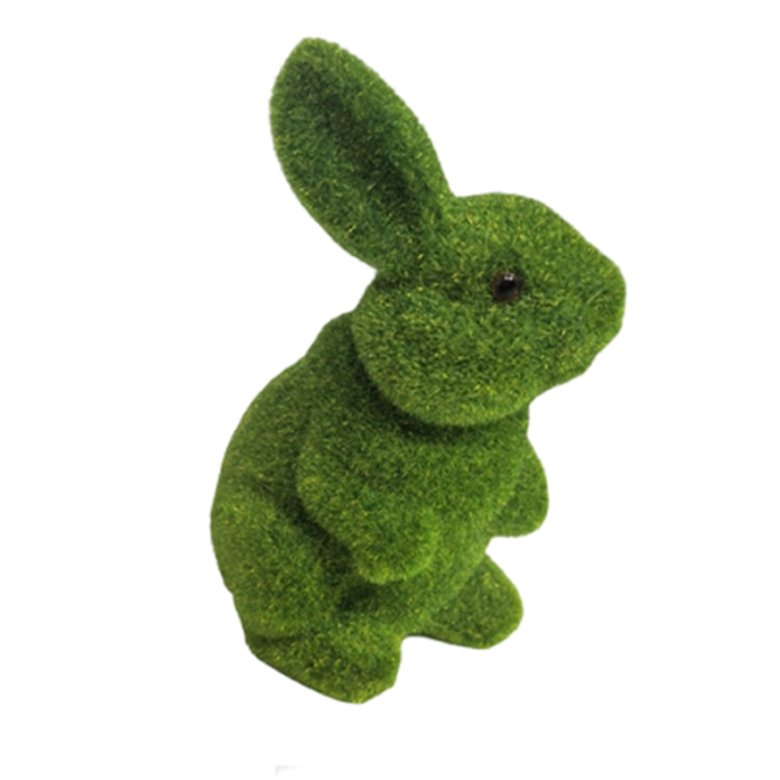 LEWEEN Flocked Easter Bunny Figurine 7.9x3.5 Inch, Standing Ornament ...