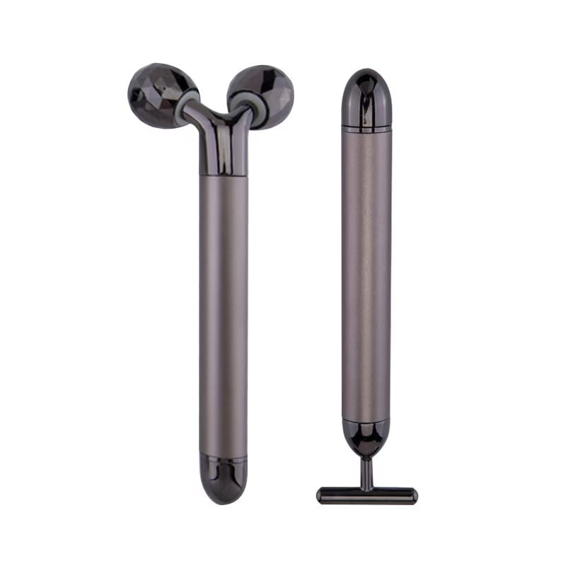 LEWIJO 2-in-1 Electric V-Face Roller - T-Shaped Vibration Massager for ...