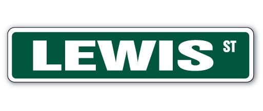 LEWIS Street Sign Childrens Name Room Sign | Indoor/Outdoor | 30" Wide ...