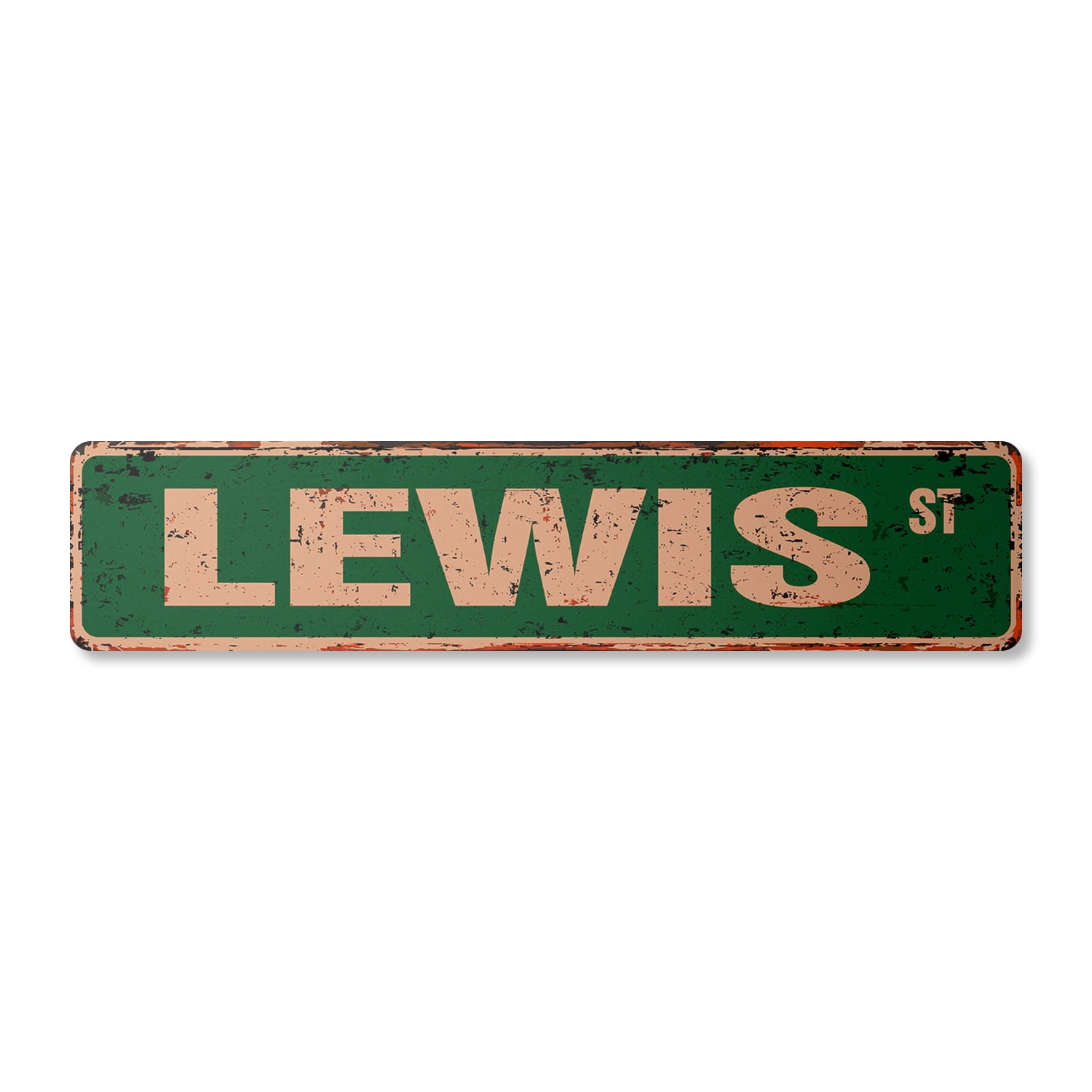LEWIS Vintage Plastic Street Sign Childrens Name Room Sign | Indoor ...