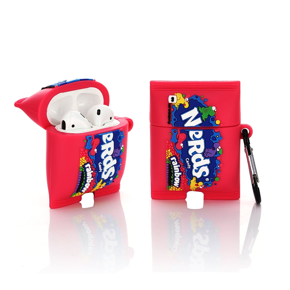 LEWOTE Airpods Silicone Case, Cute 3D Cartoon Nerds Cover, Dustproof ...