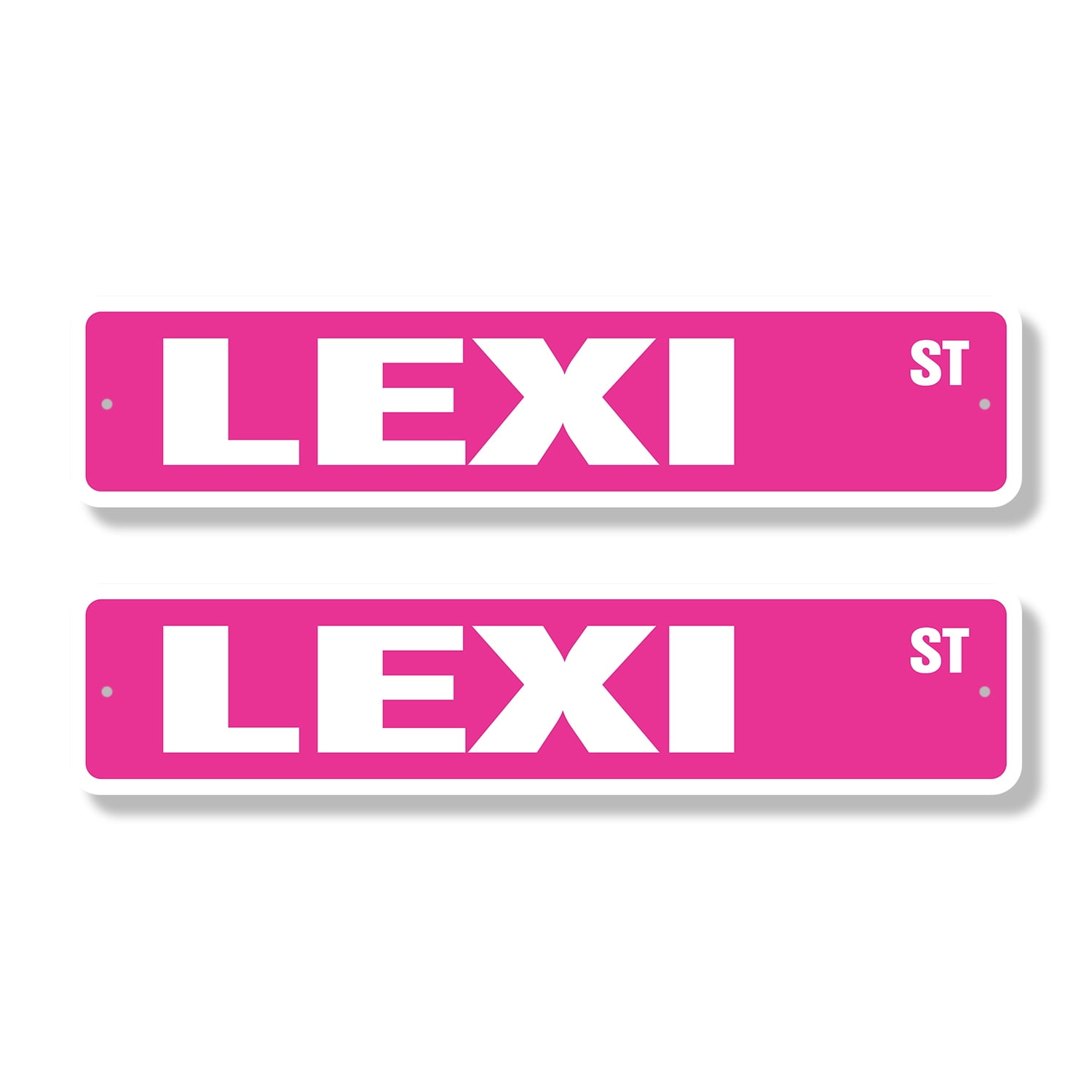 LEXI Classic Street Sign (2 Pack) Childrens Name Room Sign Road Sign ...