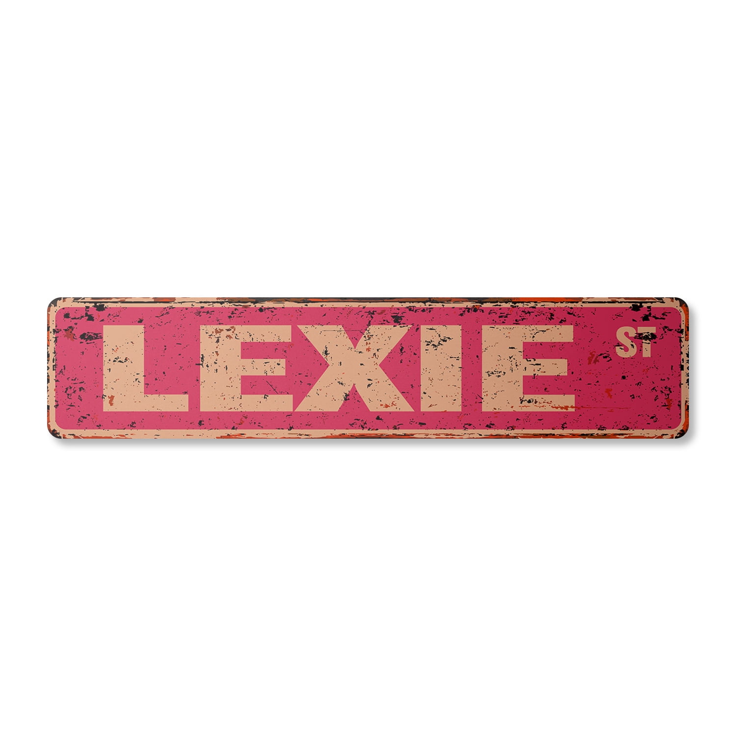 LEXIE Vintage Plastic Street Sign Childrens Name Room Sign | Indoor ...