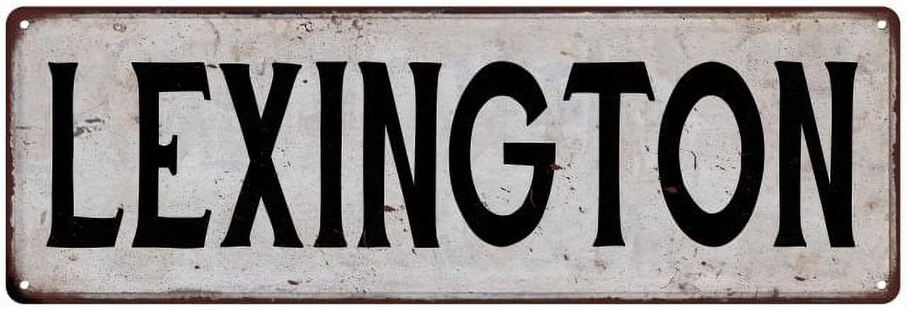 LEXINGTON Vintage Look Rustic Metal 6x18 Sign City State 206180041241 ...