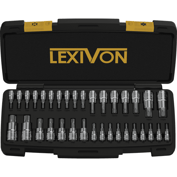 LEXIVON 34-Piece Master TORX Bit Socket Set with Enhanced Storage Case ...