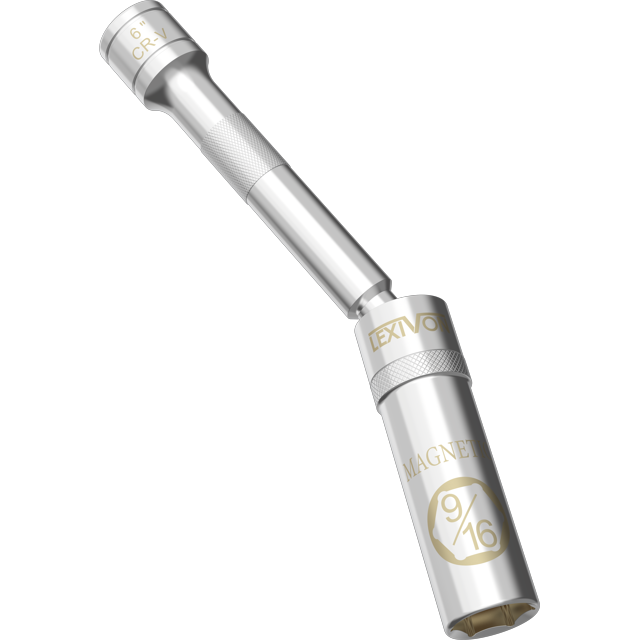 LEXIVON 9/16-Inch Spark Plug Swivel Socket, 3/8" Drive x 6" Total ...