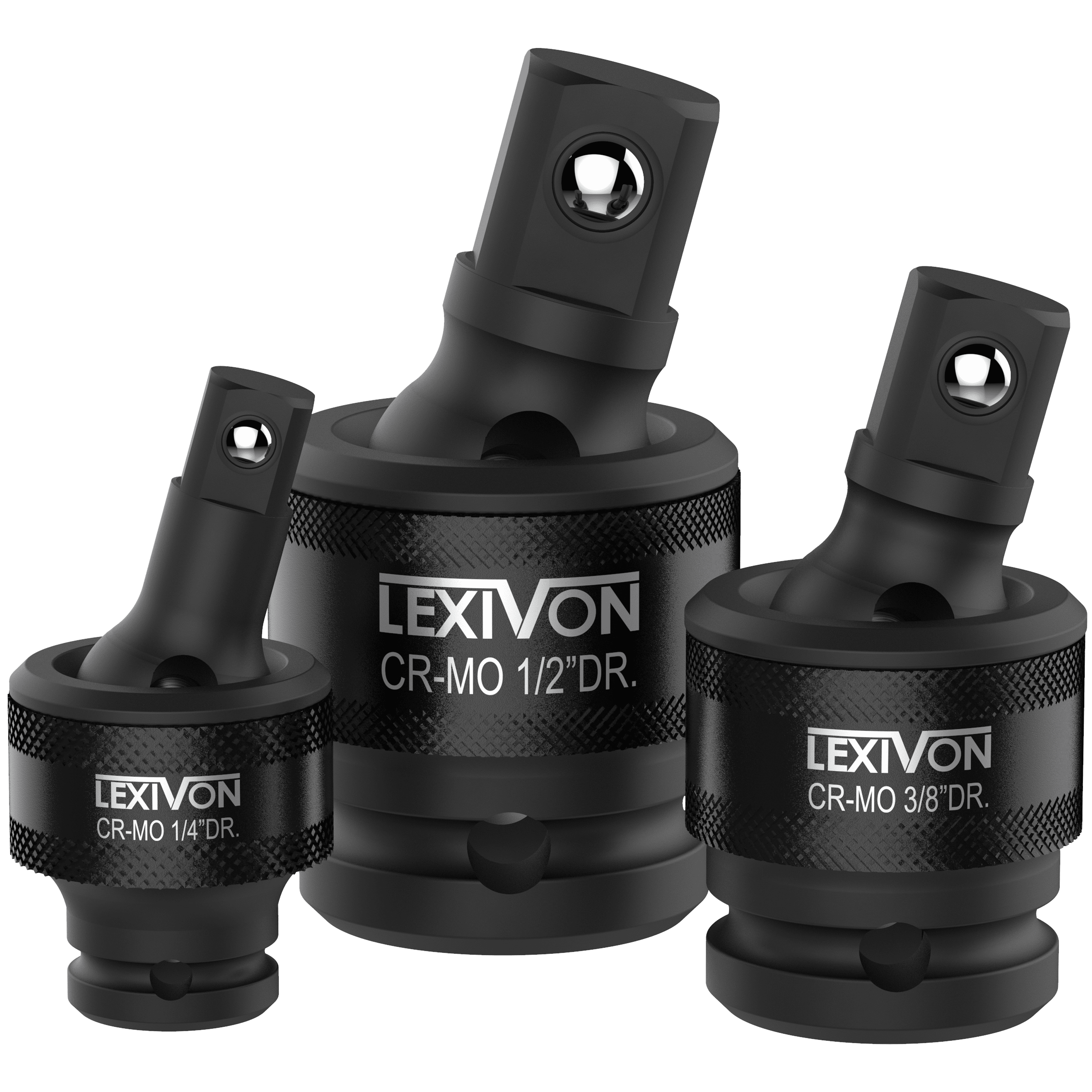 LEXIVON Premium Impact Universal Joint Socket Swivel Set | 3-Piece Ball ...