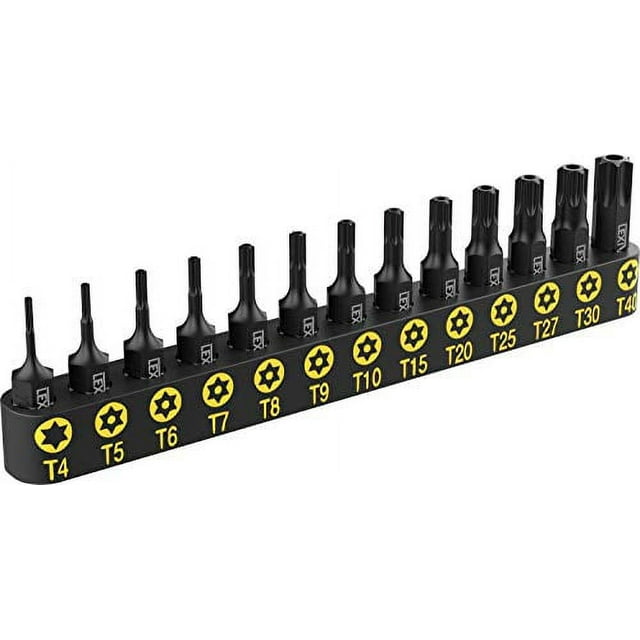 LEXIVON Tamper Proof Torx Bit Set, 13-Piece Security Star Bits, T4 ...