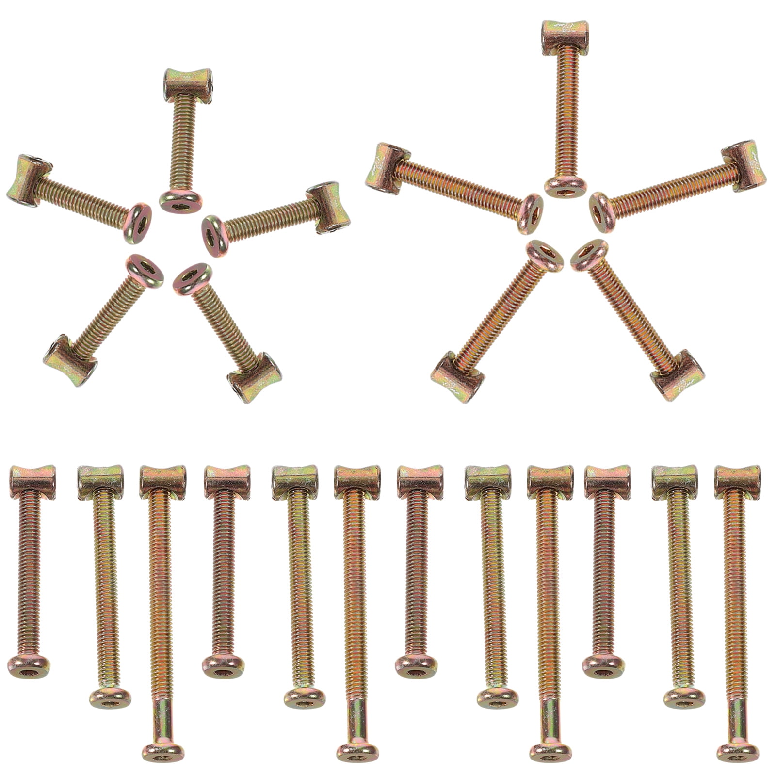 LEXSOMEO 1 Box of Wooden Bed Crib Screws Bolts and Nuts Assortment ...