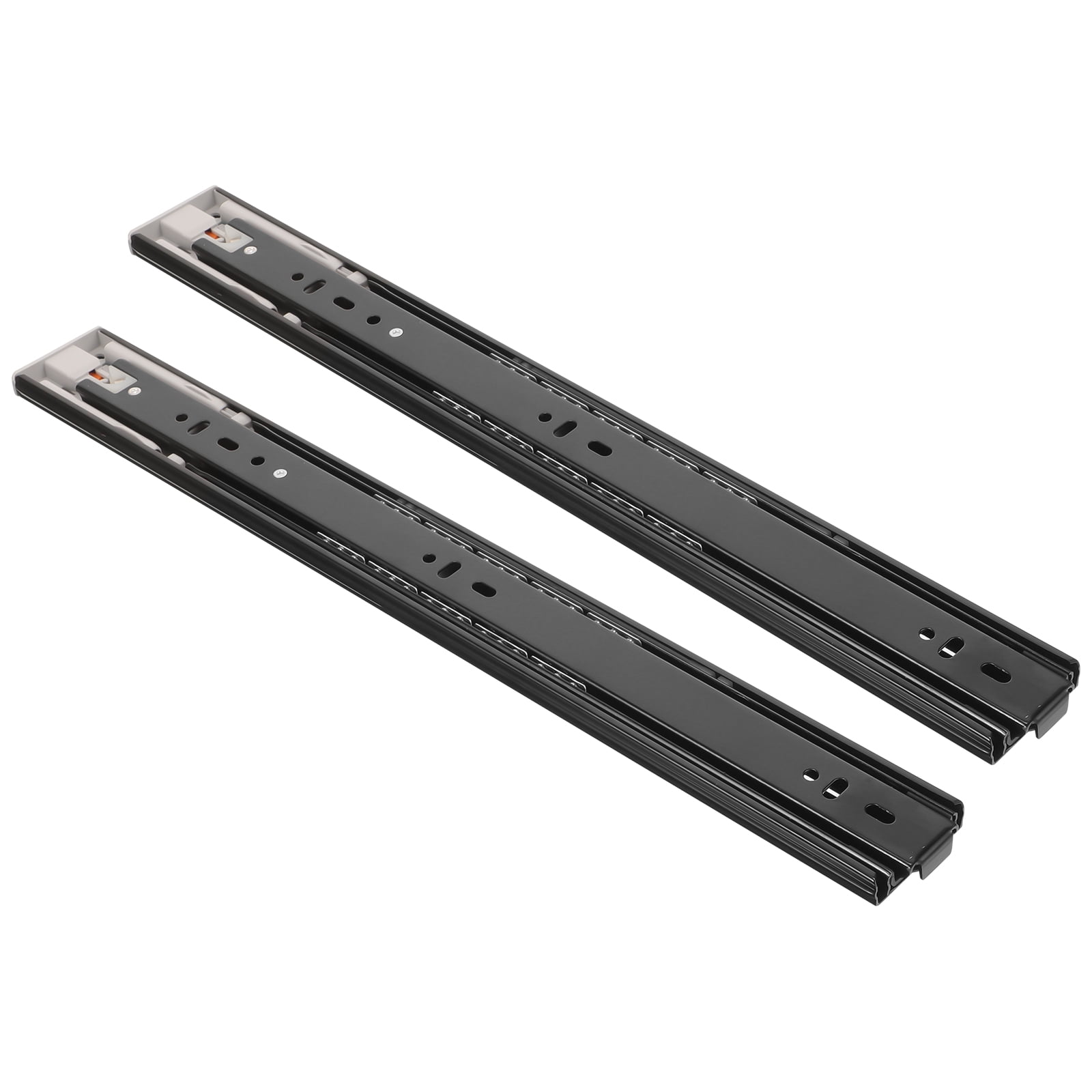 Black Drawer Slide with Steel Ball Track for Furniture 1 Pair 16 Inch ...